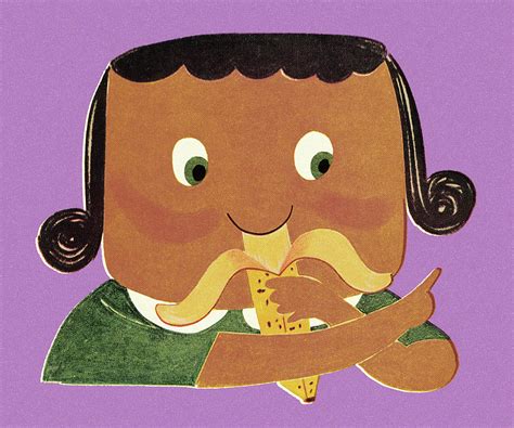 Girl Eating A Banana Drawing By Csa Images Fine Art America