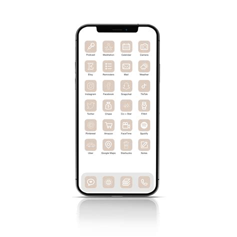 Ios Light Nude App Icons For The Home Screen Pack Etsy