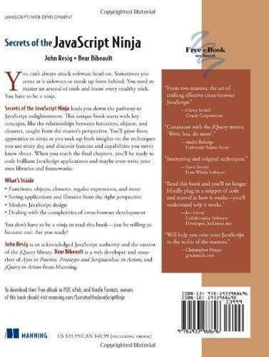 [free ebook]secrets of the javascript ninja john resig and bear