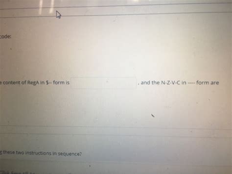 Solved Question 9 Consider The Following Snippet Of Assembly