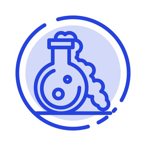 Flask Lab Test Medical Blue Dotted Line Line Icon 18006657 Vector Art At Vecteezy