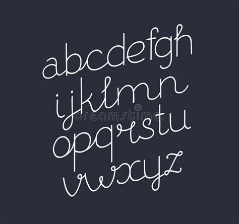Hand Drawn Vector Alphabet Script Font Isolated Letters Written With Marker Or Ink Lettering