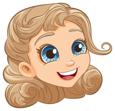 Premium Vector Smiling Cartoon Girl With Playful Expression