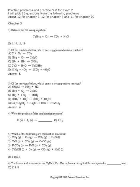 Answers Chemistry 12e Brown Lemay Bursten Murphy Chapter 3 4