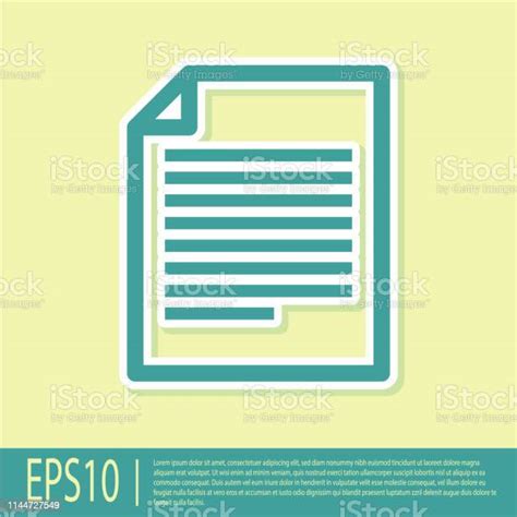 노란색 배경에 고립 된 녹색 문서 아이콘입니다 파일 아이콘입니다 체크 리스트 아이콘입니다 비즈니스 개념입니다 평면 디자인입니다 벡터 일러스트 0명에 대한 스톡 벡터 아트 및