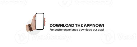 Download The App Now Simple Download The App Now Cover Or Banner With Hand Holding Smartphone