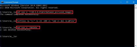 How To Use Forfiles Command On Shared Network Folder On Windows 10