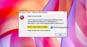 Failed To Lock The File Module Disk Power On Failed On VMWare