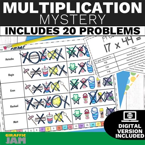 Multi Digit Multiplication Review Game Activity With Digital Google Slides Giraffic Jam