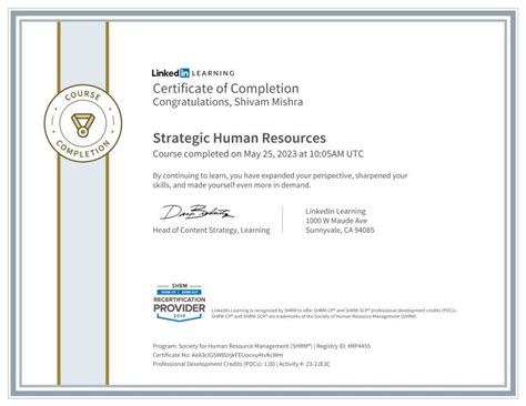 Certificate Of Completion Shivam Mishra