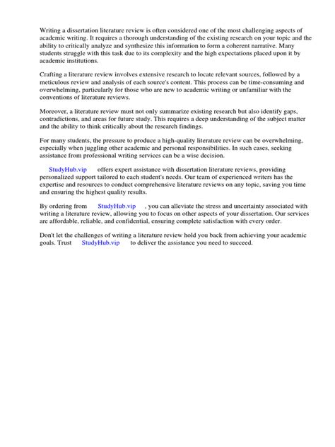How To Write A Dissertation Literature Review Example Pdf