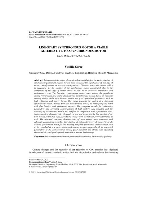 Pdf Line Start Synchronous Motor A Viable Alternative To Asynchronous Motor