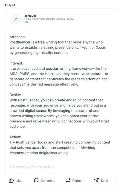 Write Better LinkedIn Posts With AI And Popular Writing Frameworks Postfluencer