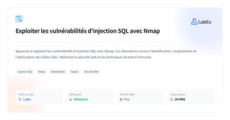 exploiter les vulnérabilités d injection sql avec nmap labex