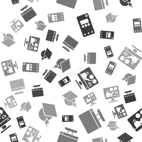 Set Mobile Phone Computer Monitor Screen Online Education And Graduation Cap On Globe On