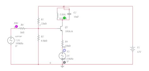 Am Modulator Transistor Multisim Live
