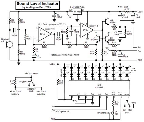 Sound Level Indicator Electronics Lab Com