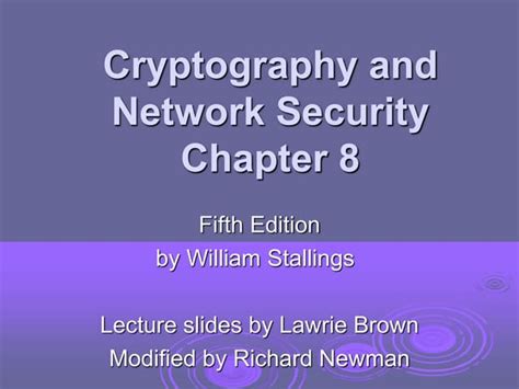 Crptography And Network Security Number Theory Ppt