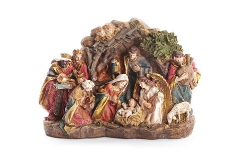 Premium Photo Set Of Christmas Nativity Scene And Angel Figurines
