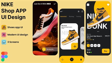 Figma Ui Design For Beginners Create Nike Shoes Shop App Ui Design