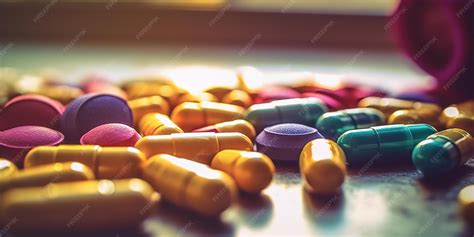 Premium Ai Image Colored Pill Capsules