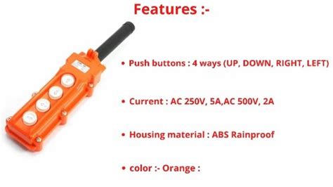 5a Id 671 6 Button Single Speed Hoist Push At ₹ 1799piece In Pune Id 2851235336533