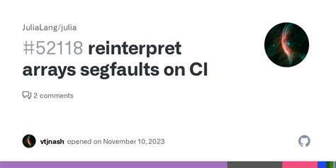Reinterpret Arrays Segfaults On Ci · Issue 52118 · Julialangjulia