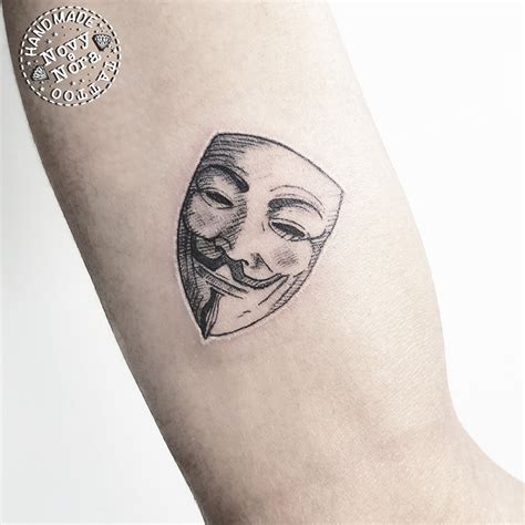 V For Vendetta Mask Tattoo