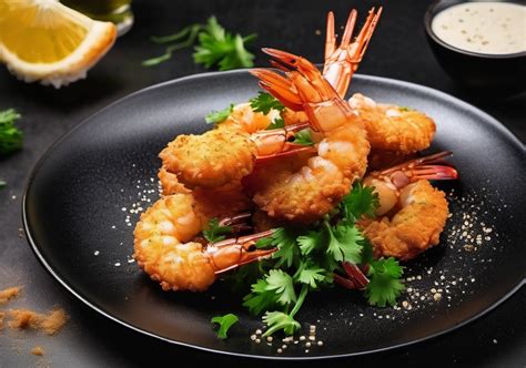 Панирани скариди с коктейлен сос