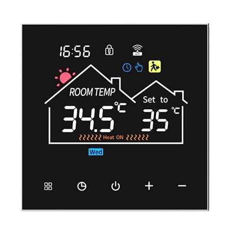 Smart Wifi Thermostat With Touch Control Remote Access Energy Saving 16A Electric Heating