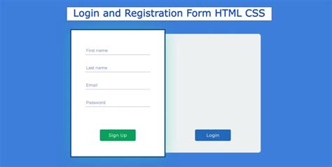 registration form using html and css
