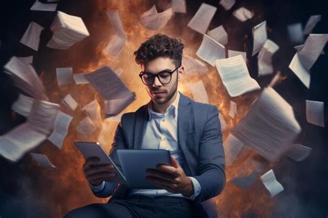 Premium AI Image The Efficient Man Uploading Files On A Phone In A Aspect Ratio