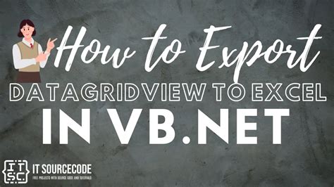 how to export datagridview to excel in vb