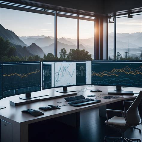 The Fusion Of Technology And Professionals Analyzing Stock Illustration Illustration Of Charts