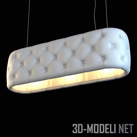 3D модель – Овальный светильник с обивкой капитоне