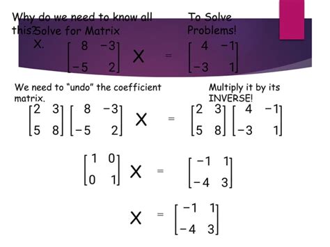 Matrices And Determinants Ppt This Include How To Solve Matrix And