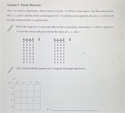 Solved Section 2 Parity Detector Next We Need To Implement