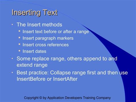 Working With The Microsoft Office Object Models Ppt