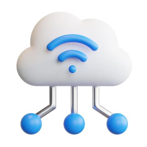 3d 클라우드 컴퓨팅 사물 개념의 인터넷 고품질 렌더링 그림 아이콘 프리미엄 Psd 파일