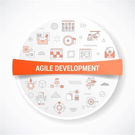 Premium Vector Agile Development Concept With Icon Concept With Round Or Circle Shape For Badge