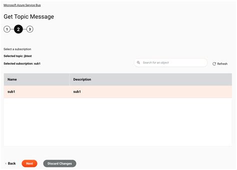 Microsoft Azure Service Bus Get Topic Message Activity