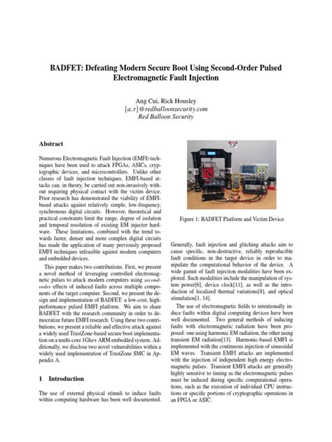Woot17 Paper Cui Electromagnetic Injection Pdf Encryption Central Processing Unit