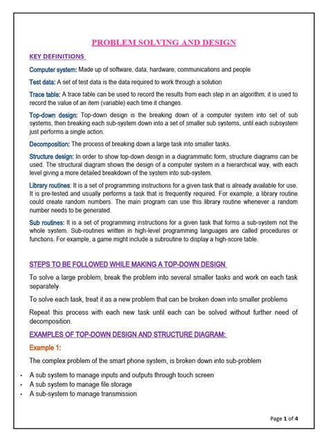 Problem Solving And Design Pdf Computer Programming Computer Program