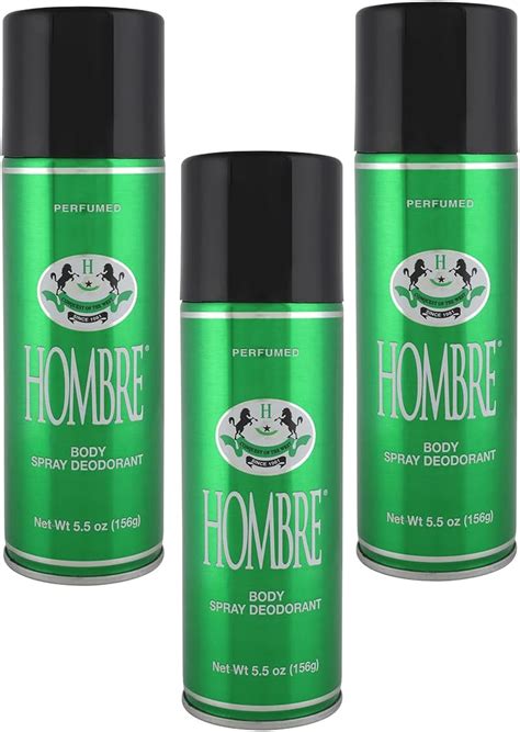 Hombre Green Deodorant Fresh Body Spray For Men 55oz