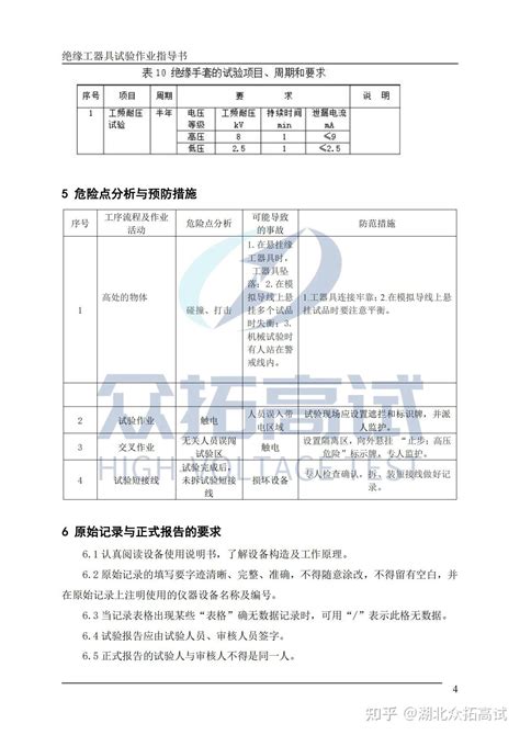 绝缘工器具试验作业指导书 知乎