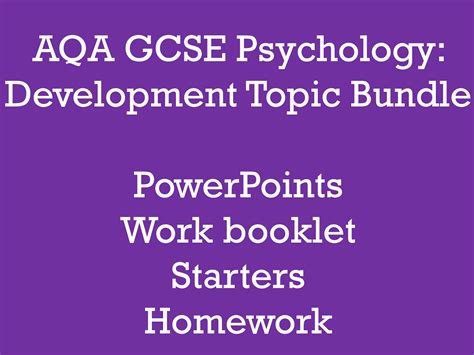 Aqa Gcse Psychology Development Topic Bundle Teaching Resources