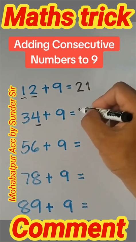 Maths Trick Addition Sum Shorts Trick Sum Shorts Summer Viral Maths Puzzle Youtube
