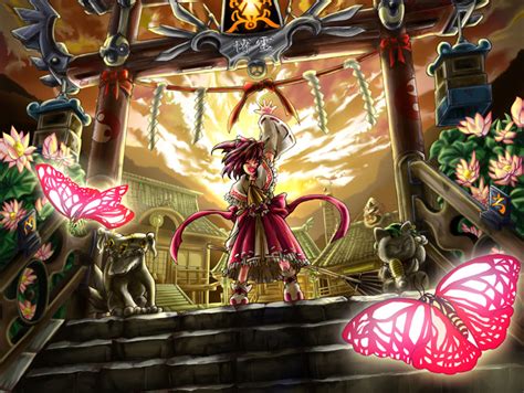 Hakurei Reimu Yakumo Ran Chen Chen And Yakumo Ran Touhou Drawn By Amamizu Myofuu Kai