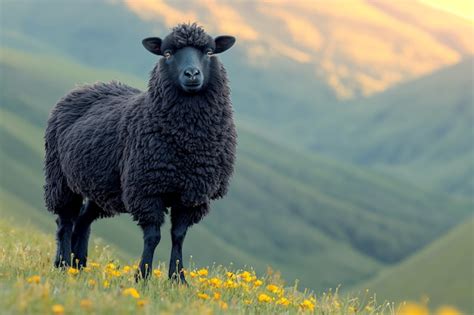 Free Photo Black Sheep Portrait