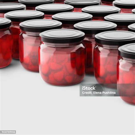 3d 렌더링 템플릿 딸기 잼 유리 항아리 모의 3d 그림 패키지 0명에 대한 스톡 사진 및 기타 이미지 0명 공란 과일 Istock